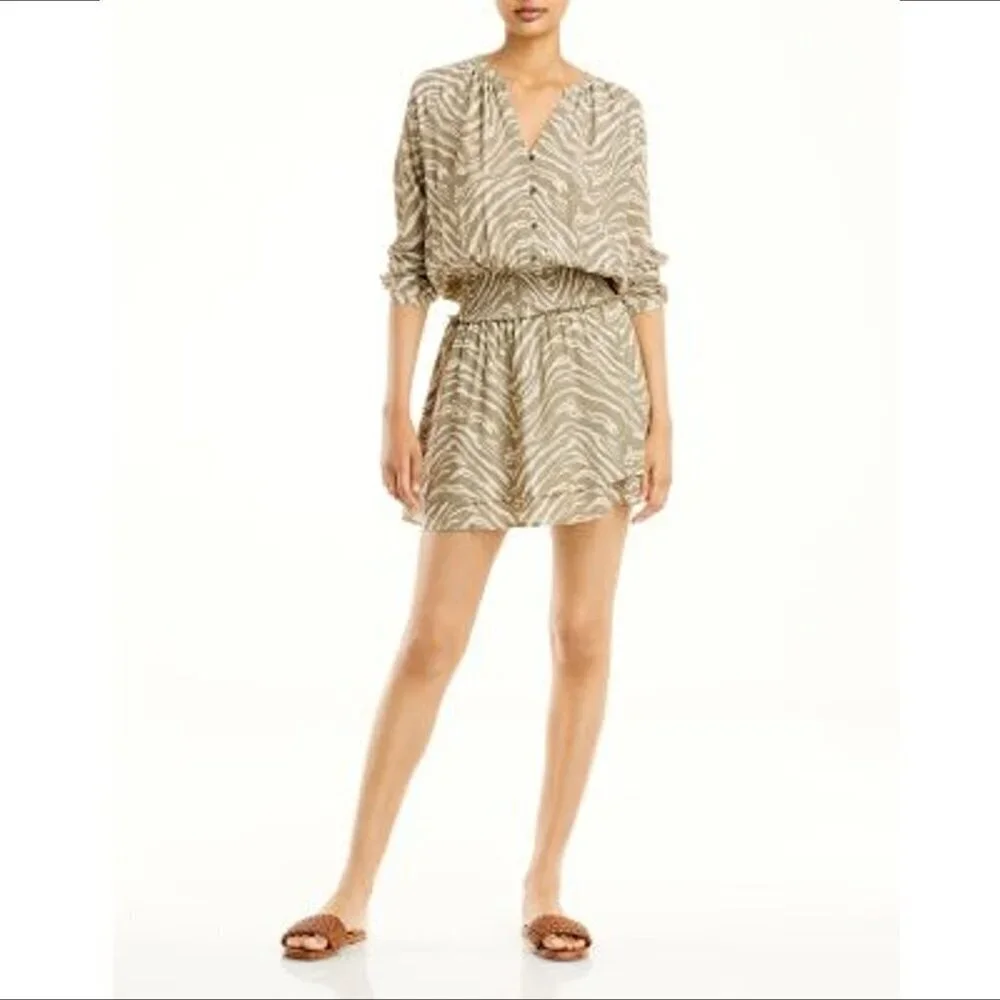 Rails | Dresses | Rails Jasmine Shift Dress Safari Tiger Zebra Olive ...